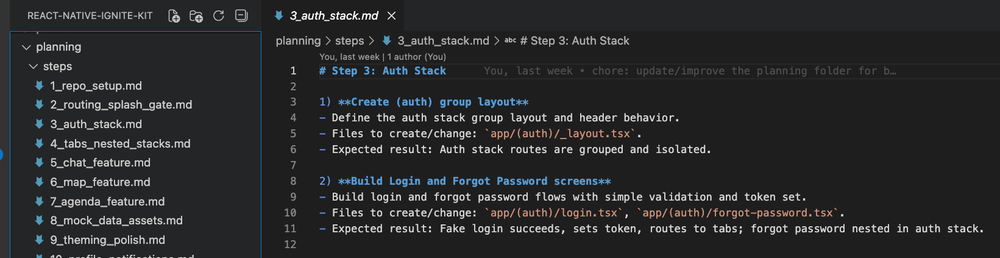 Spec Driven Dev: React Native Expo Starter App Guide